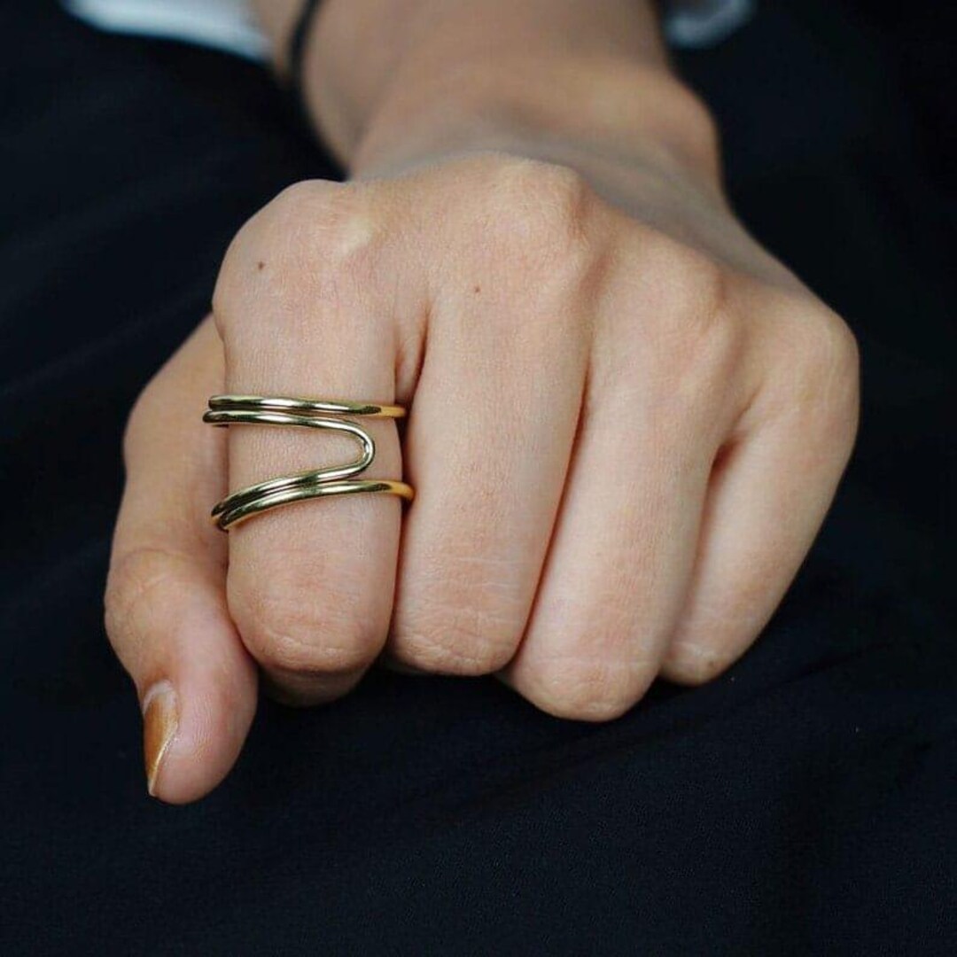 Arthritis Ring for Lateral Deviation,925 Sterling Silver Ring,splint ...