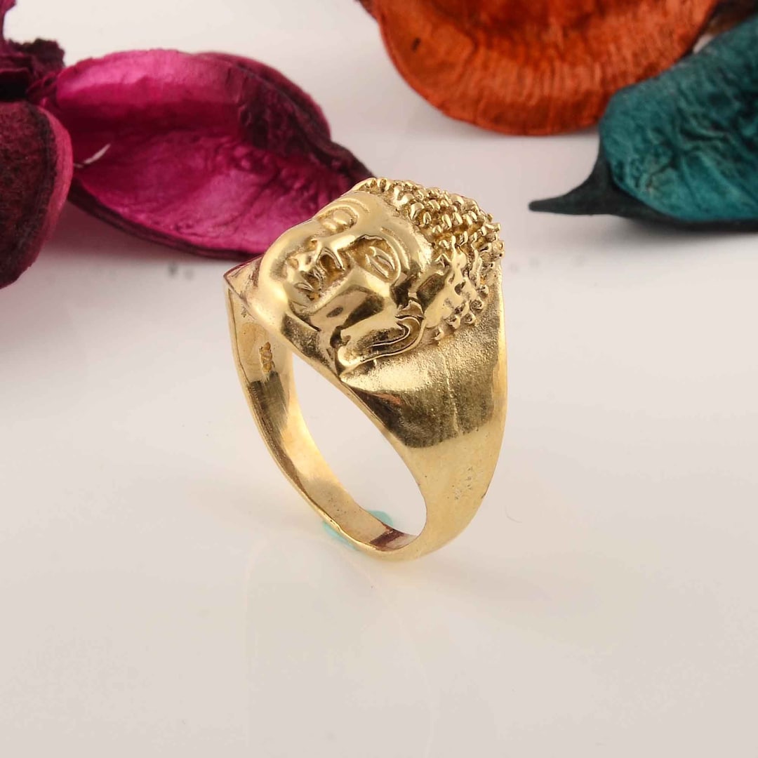 Gold Buddha Ring, Buddhist Ring, Symbolic Ring, Gautama Buddha Ring ...