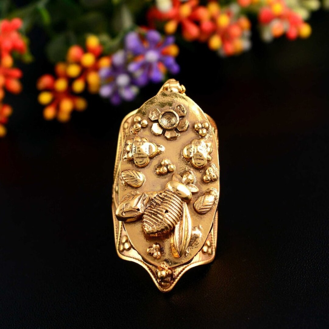 Snuff Ring ,secret Poison Ring -gold Poison Ring ,unique Poison Ring ...