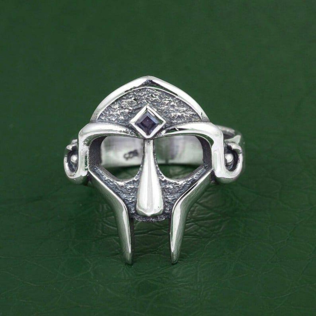 MF DOOM Stainless Steel Ring - Silver DR Doom Ring - Villain Mask Ring ...