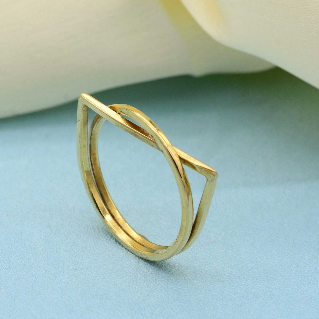 Parallel Bar Ring, Parallel Ring, Long Silver Bar Ring, Sterling Silver Ring, Open Ring, Modern ...