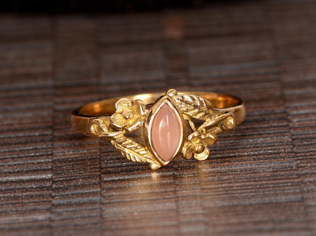 Rose Quartz Ring | Rose Quartz Gemstone Ring | Personalized Stone Ring ...