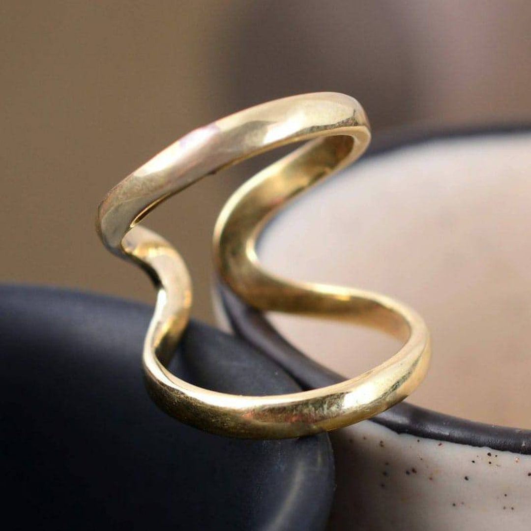 Arthritis Finger Splint Brass or Sterling Silver Hammered Textured Ring ...