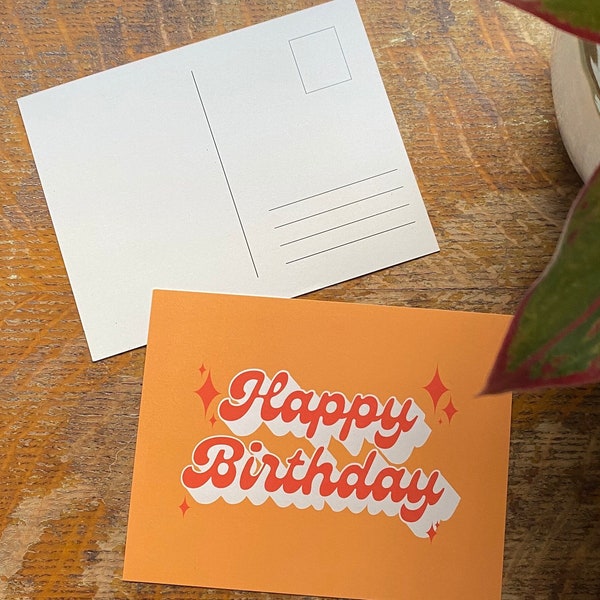 Birthday Postcard - Etsy