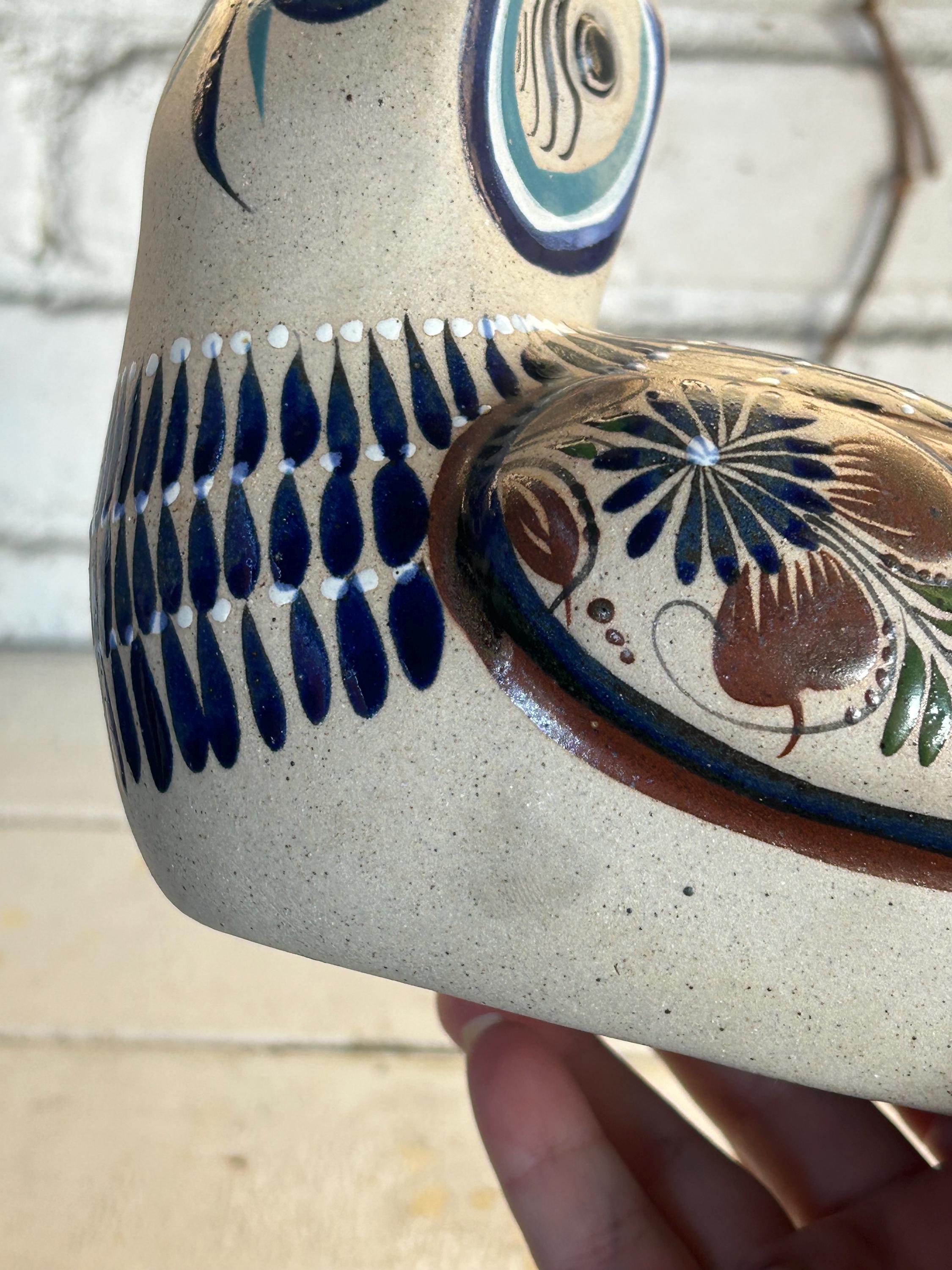 Vintage Tonala Hand Painted Pottery Toucan Bird, Made in Mexico, Folk ...