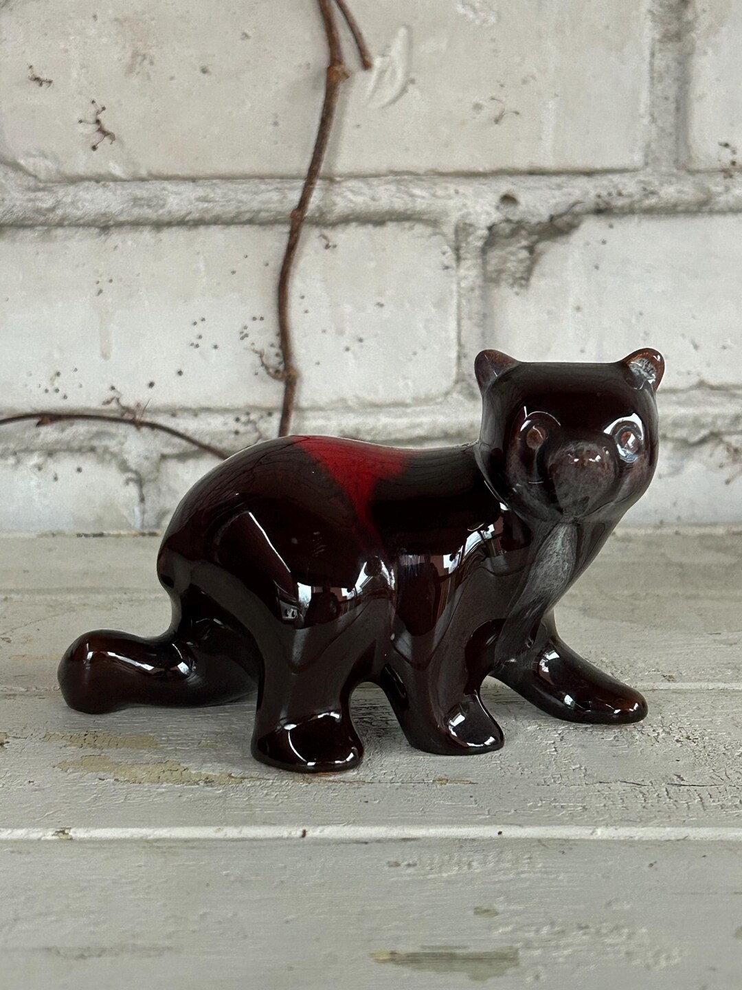 Canadian Pottery Drip Glaze Bear Cub Canadian Ceramic Craft, Mid ...