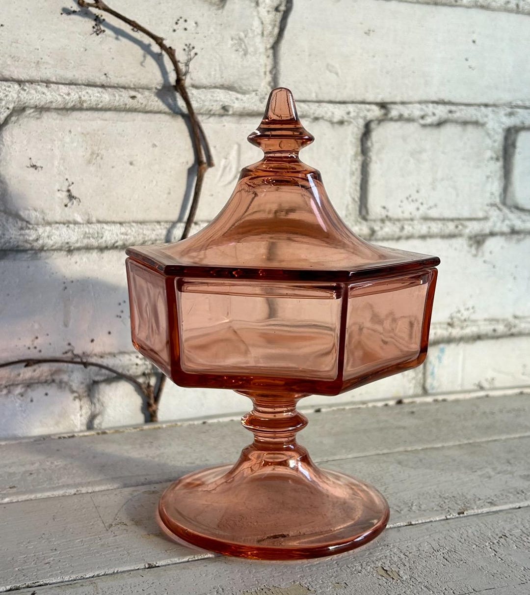 Imperial Glass, Molly Candy Box, Depression Glass, Pink/rose, Lidded ...