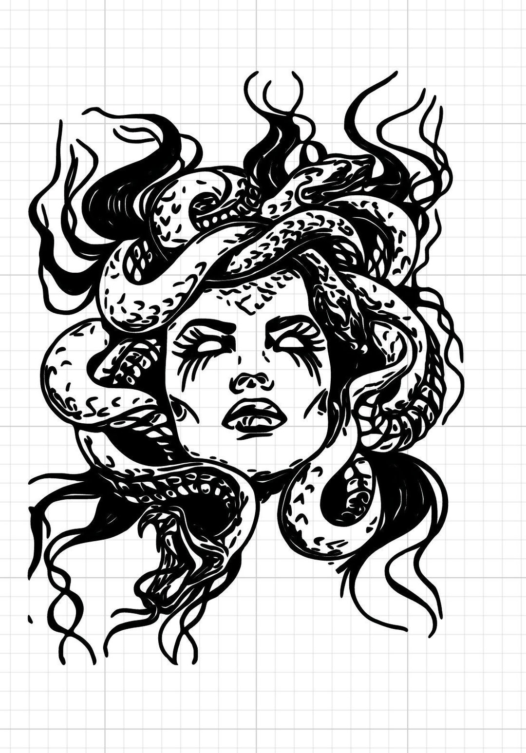 LARGE Medusa Wall Car Fridge Mirror Vinyl Decal - Etsy