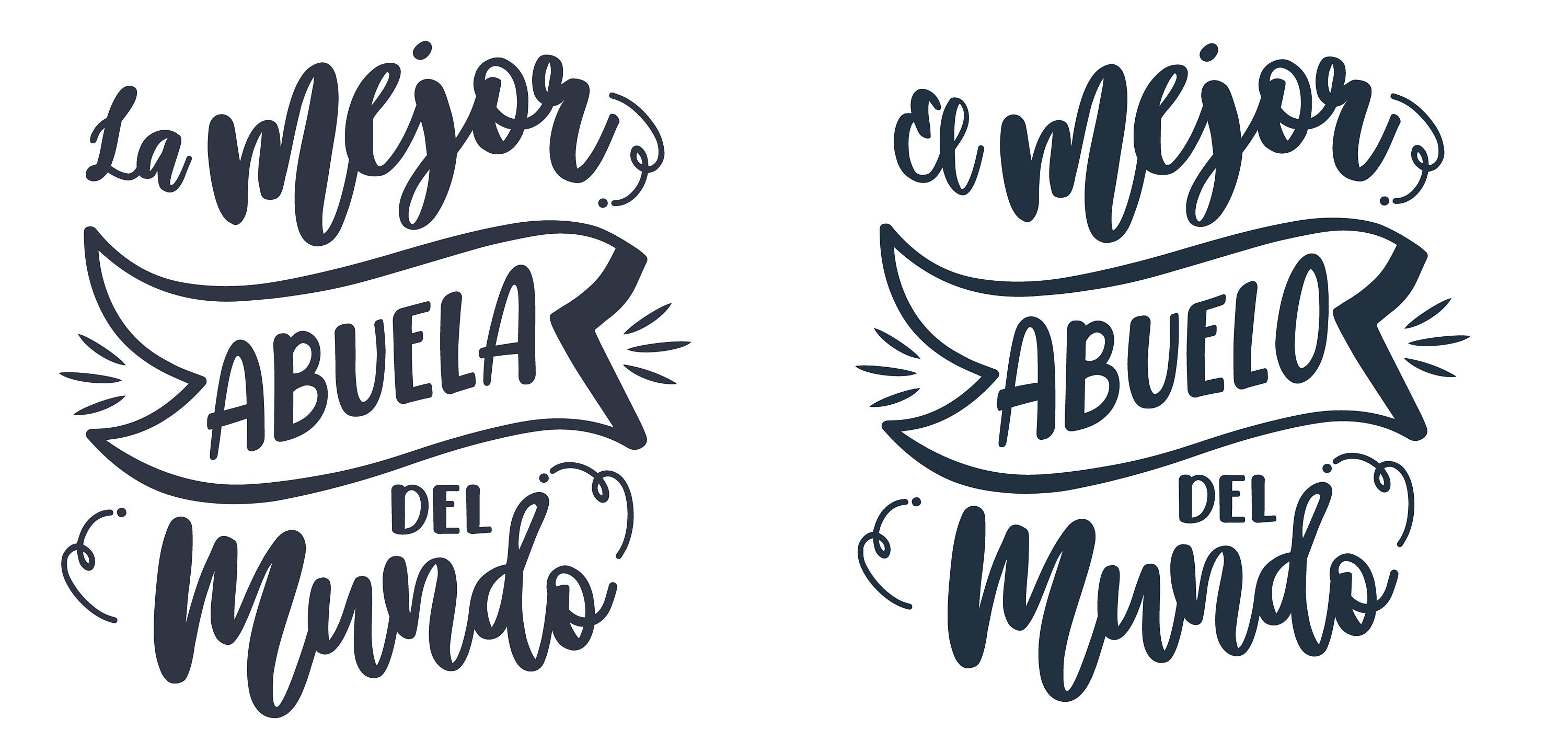 Archivo SVG, pack especial lettering Mejor Abuelo del mundo, Mejor ...