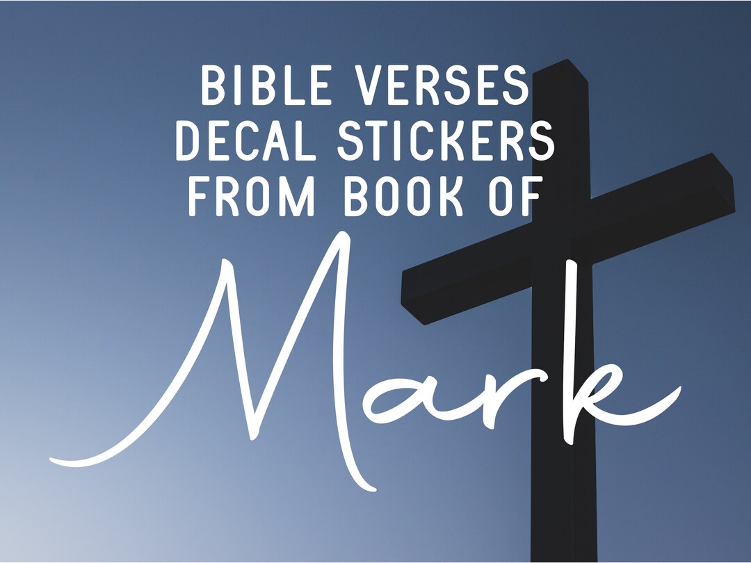 From Gospel of Mark Bible Verse Decal Vinyl Stickers, Religious Quote ...