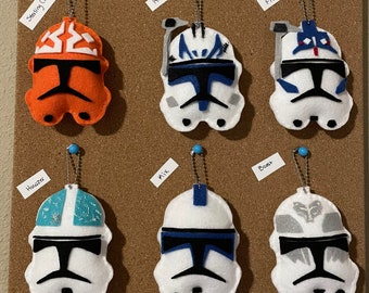 Clone Trooper Helmet Keychains - Etsy