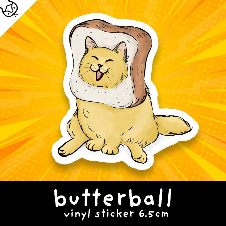 Cute Cat Fruits Food Original Design Vinyl Stickers Mushroom - Etsy