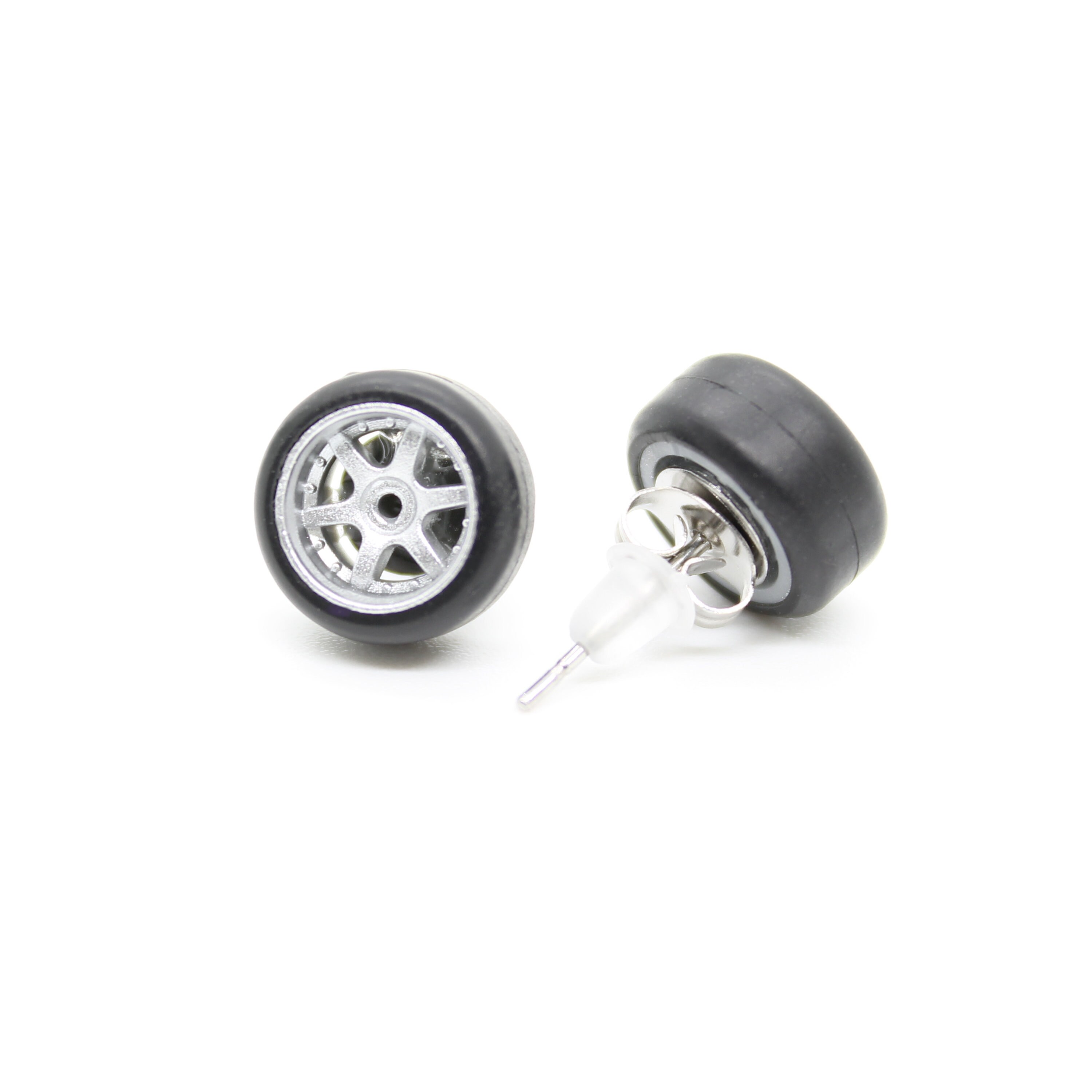 6 Spoke Wheel Studs / Racing Earrings / Car Earrings / Stud Earrings ...