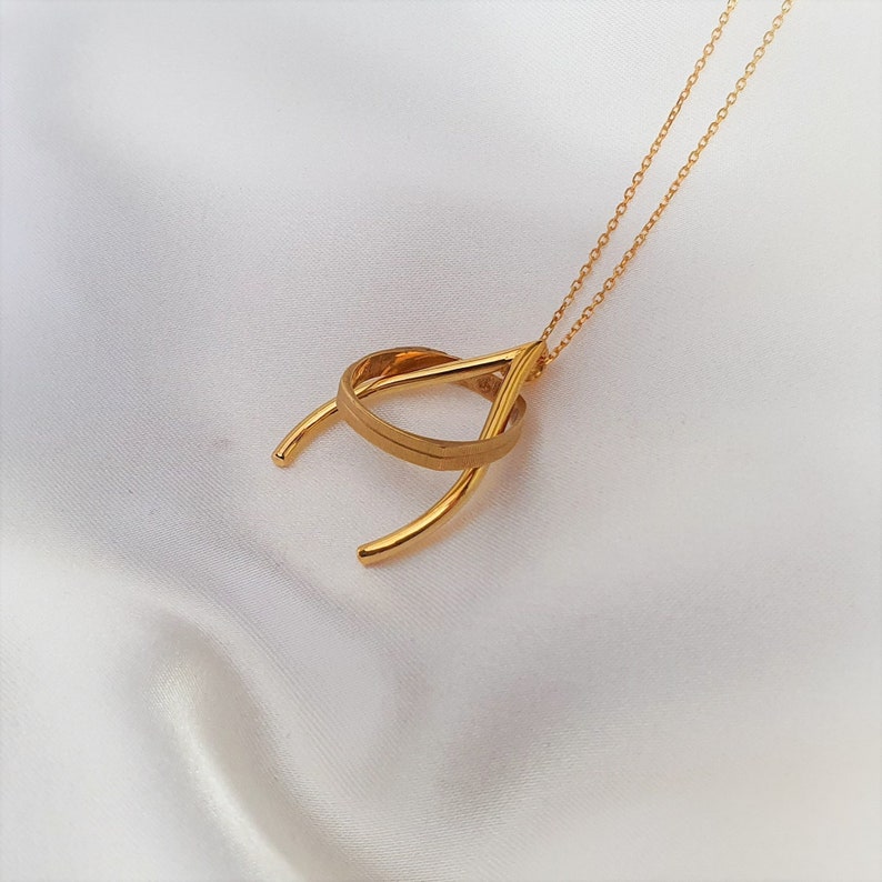 Ring Holder Necklace Gold Wishbone Silver Engagement Ring - Etsy