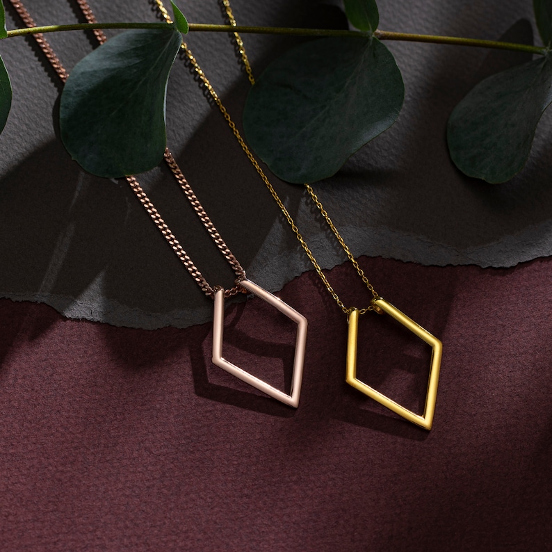 Ring Holder Necklace Geometric Sterling Silver Ring Keeper - Etsy