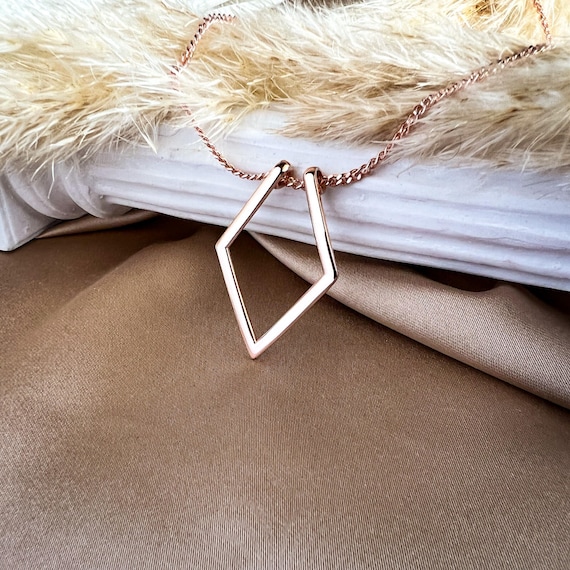 Ring Holder Necklace Geometric Sterling Silver Ring Keeper - Etsy