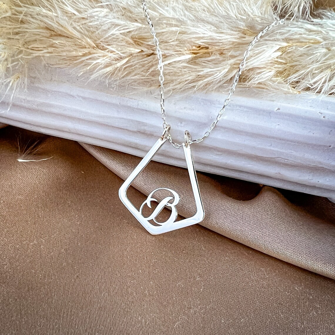 Hold Ring Necklace Family Ring Carrier Initial Pendant - Etsy