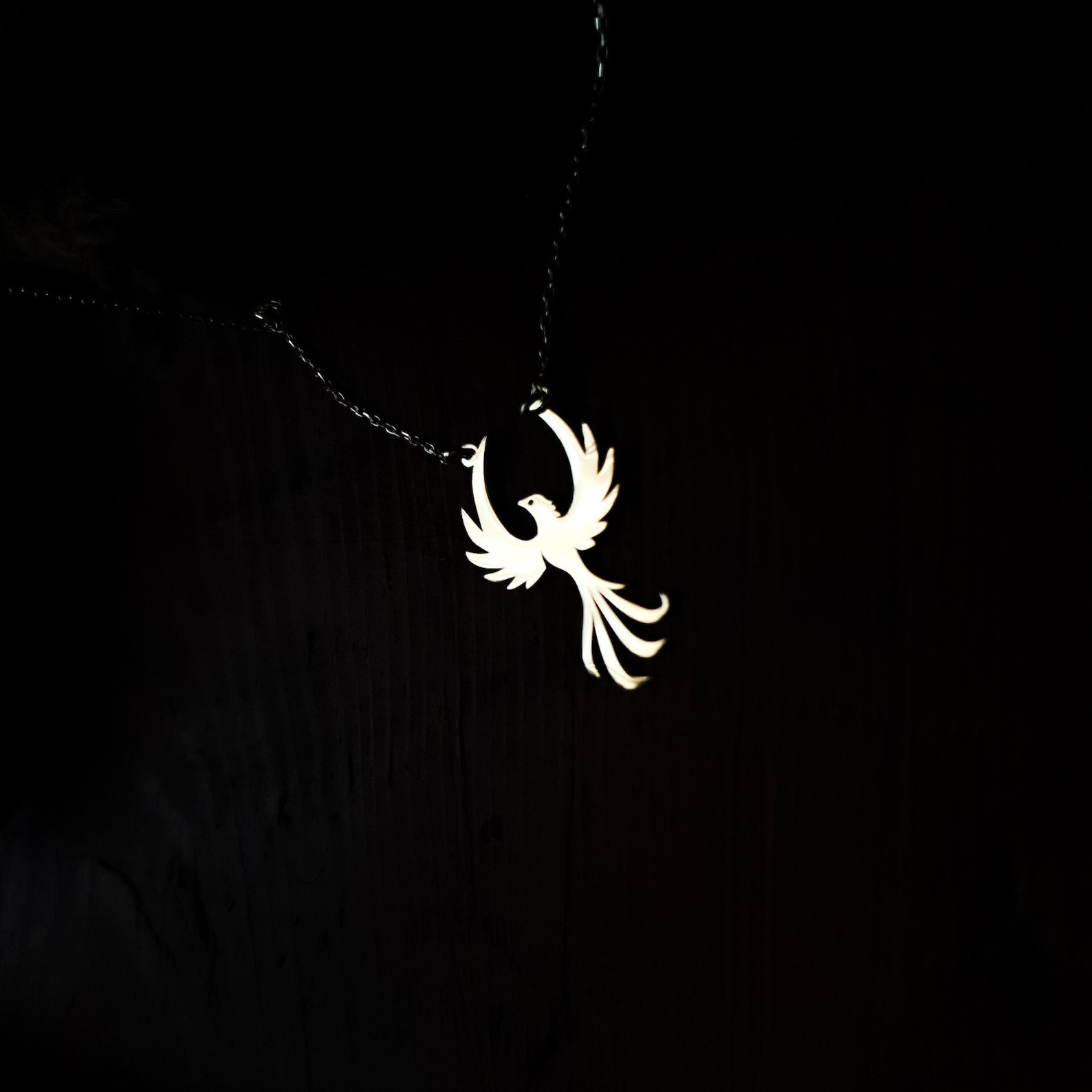 Phoenix Necklace Silver Phoenix Bird Jewelry Eagle Custom - Etsy