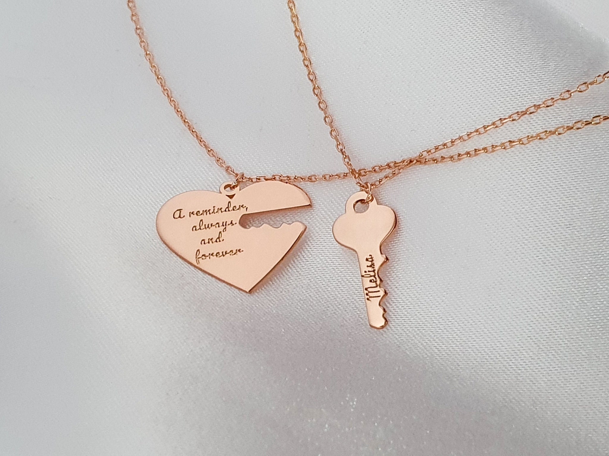 Key and lock bff necklace store