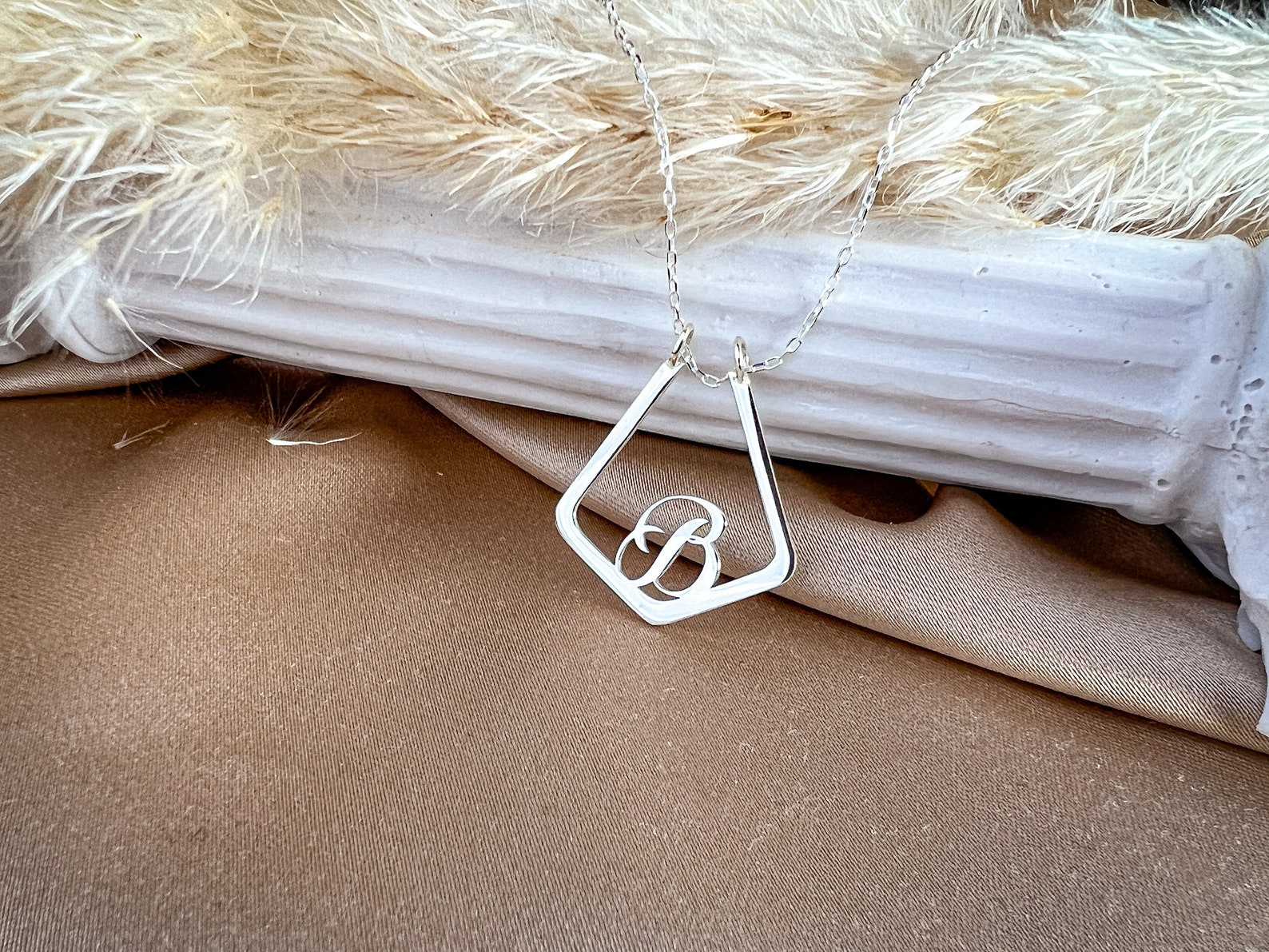 Hold Ring Necklace Family Ring Carrier Initial Pendant - Etsy