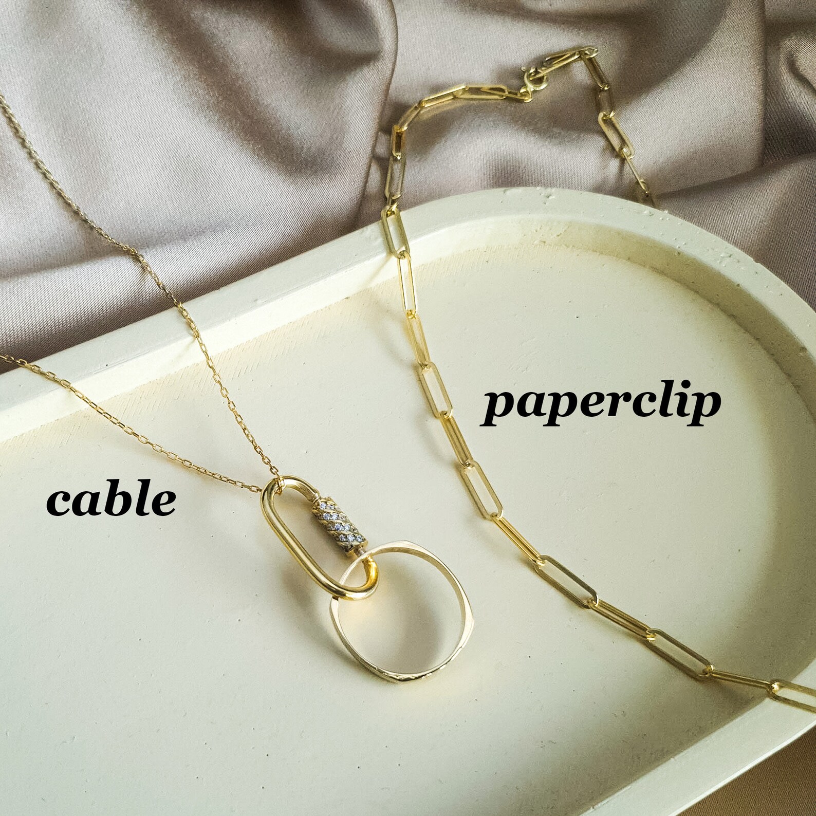 Paperclip Ring Carrier Necklace Screw Silver Magic Ring - Etsy
