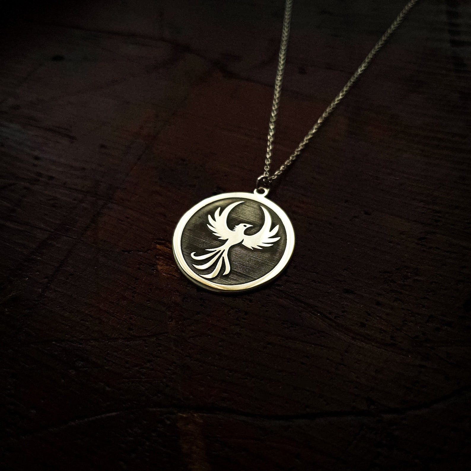 Phoenix Necklace Silver Phoenix Bird Jewelry Eagle Custom - Etsy