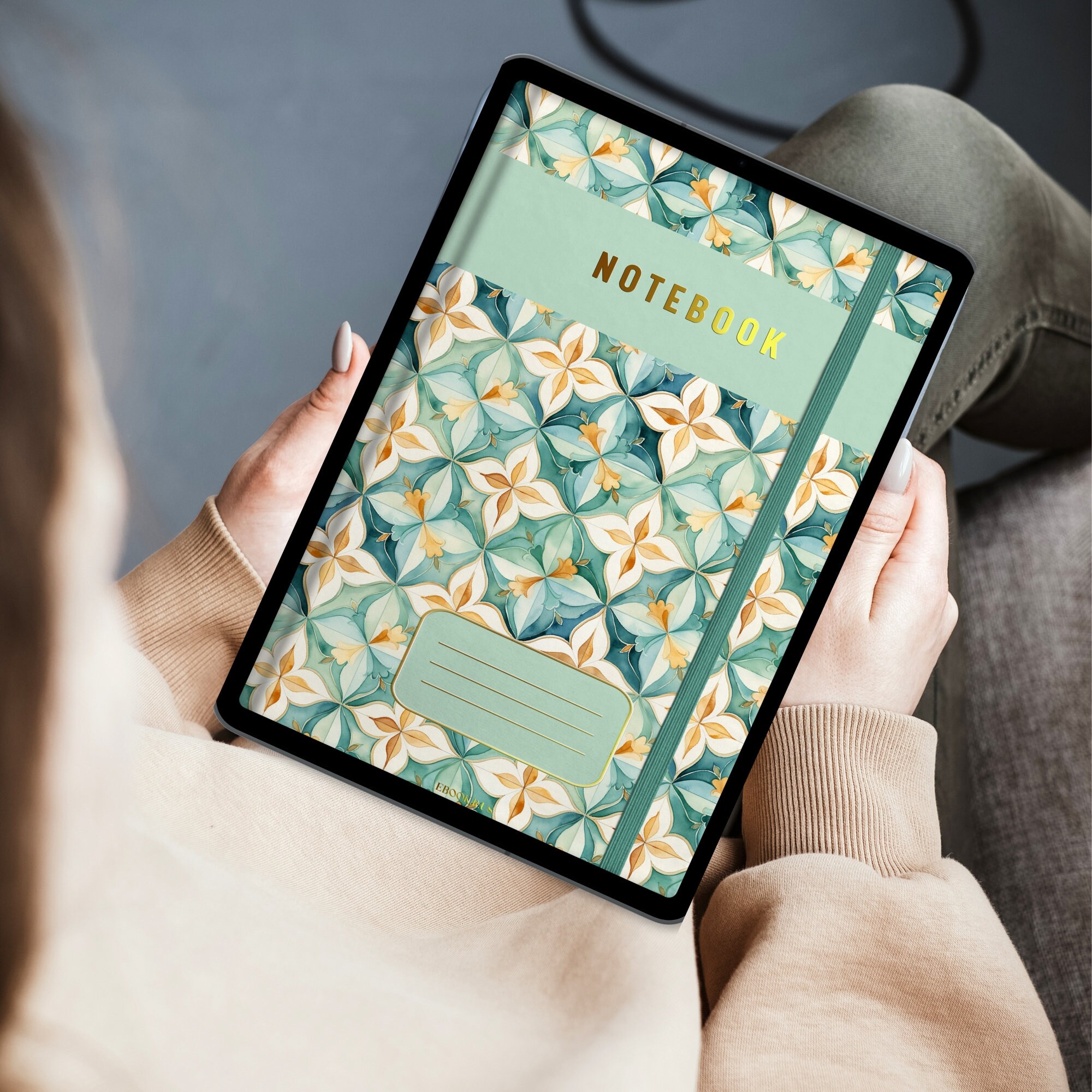 2025 Realistic Digital Notebook Cover, Digital Planner Cover, Daily ...