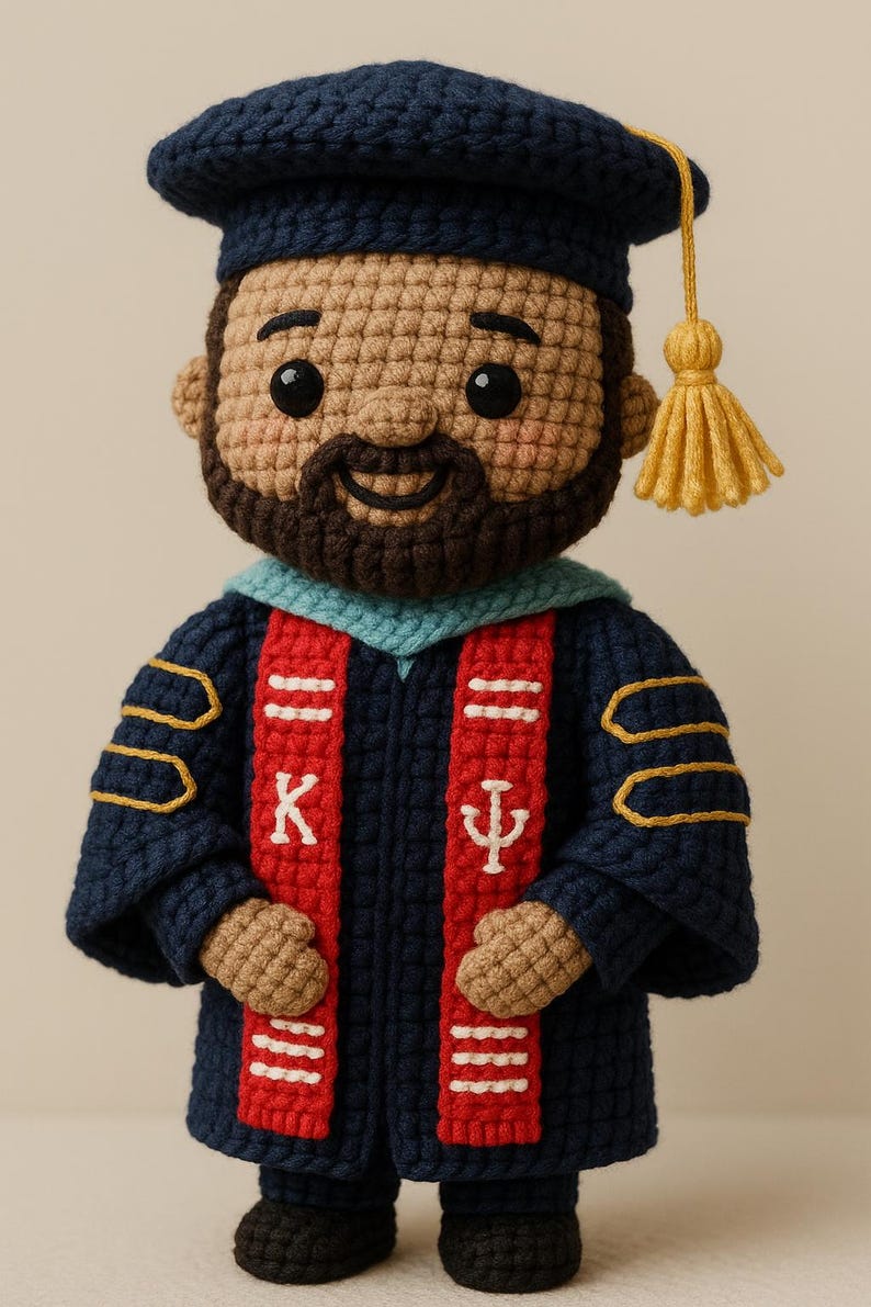 Custom Phd Graduation Crochet Doll: Personalized Academic Gift - Etsy