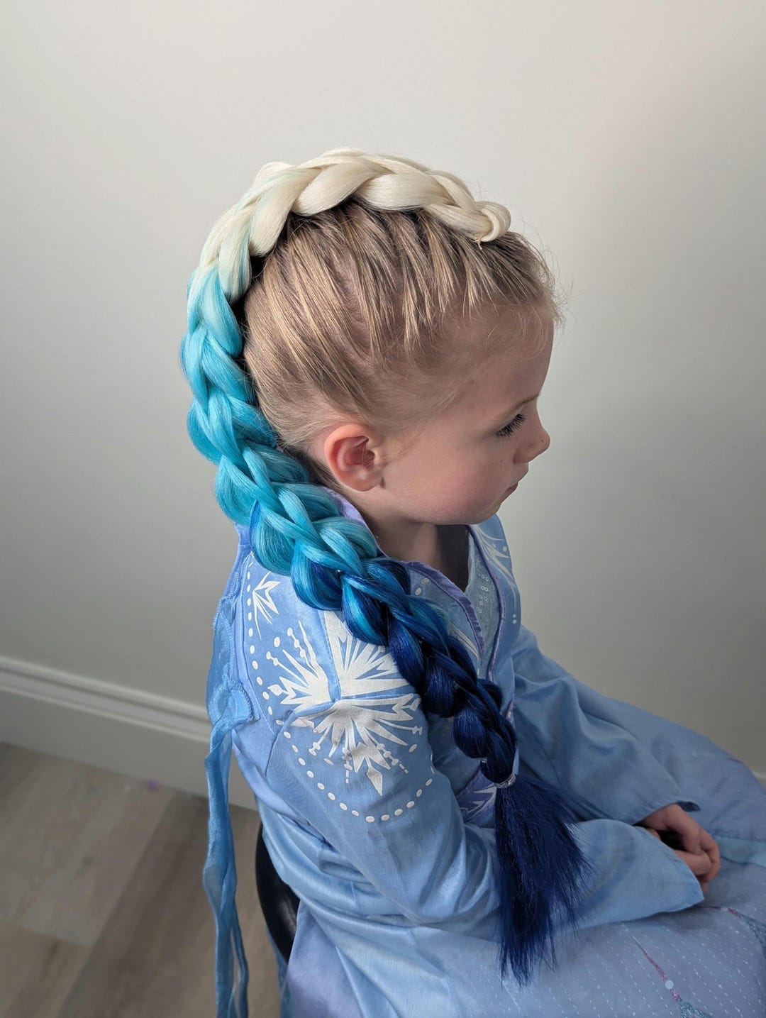 Synthetic Clip in Hair Accessory 3D Braids Extensions Frozen Elsa - Etsy