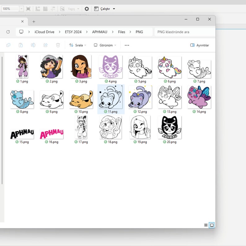 Aphmau Meemeows Character Digital Files Bundle - SVG, PNG, AI - Instant ...