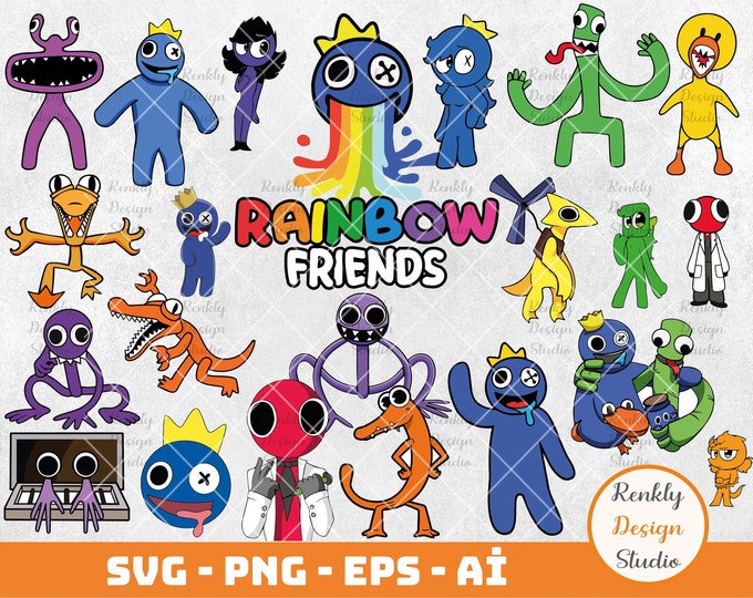 Rainbow Friends Png - Etsy