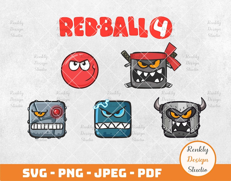 Redball 4, Red Ball 4, Digital Download , Svg, Png, Jpeg, Pdf, Instant ...