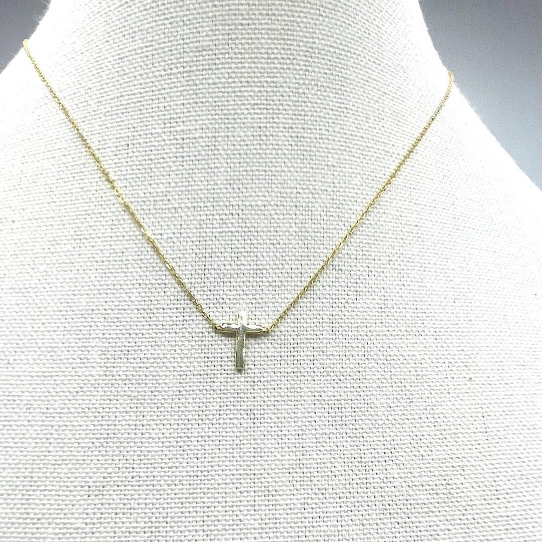 14K Small Gold Cross Necklace Simple and Elegant Design. Everyday Gold ...