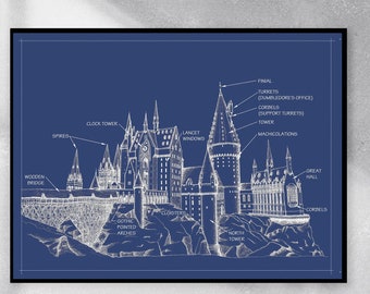 Castle Blueprint - Etsy