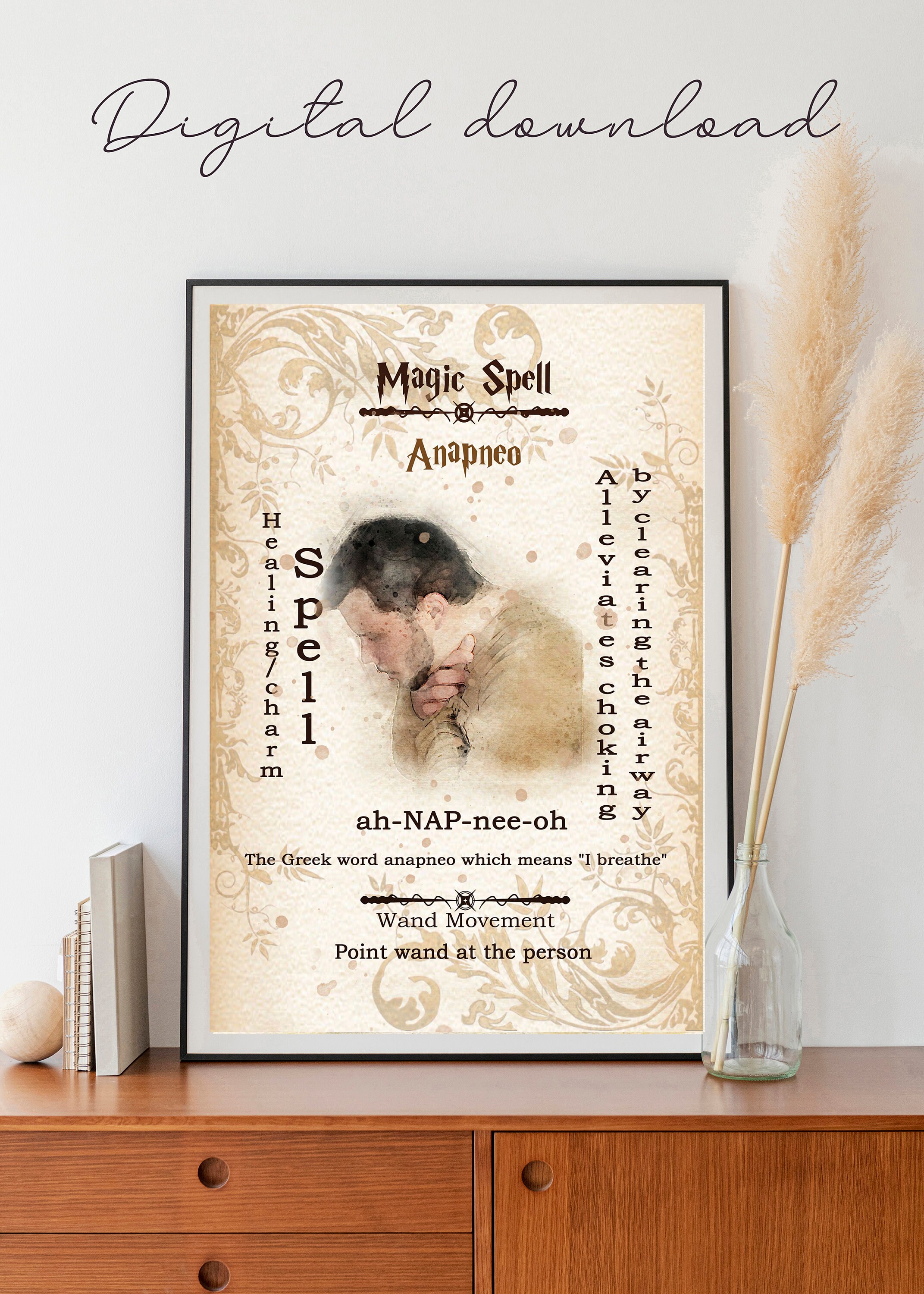 Wizard Poster, Magic Spell Poster, Wall Art, Magic School sold by Eric ...