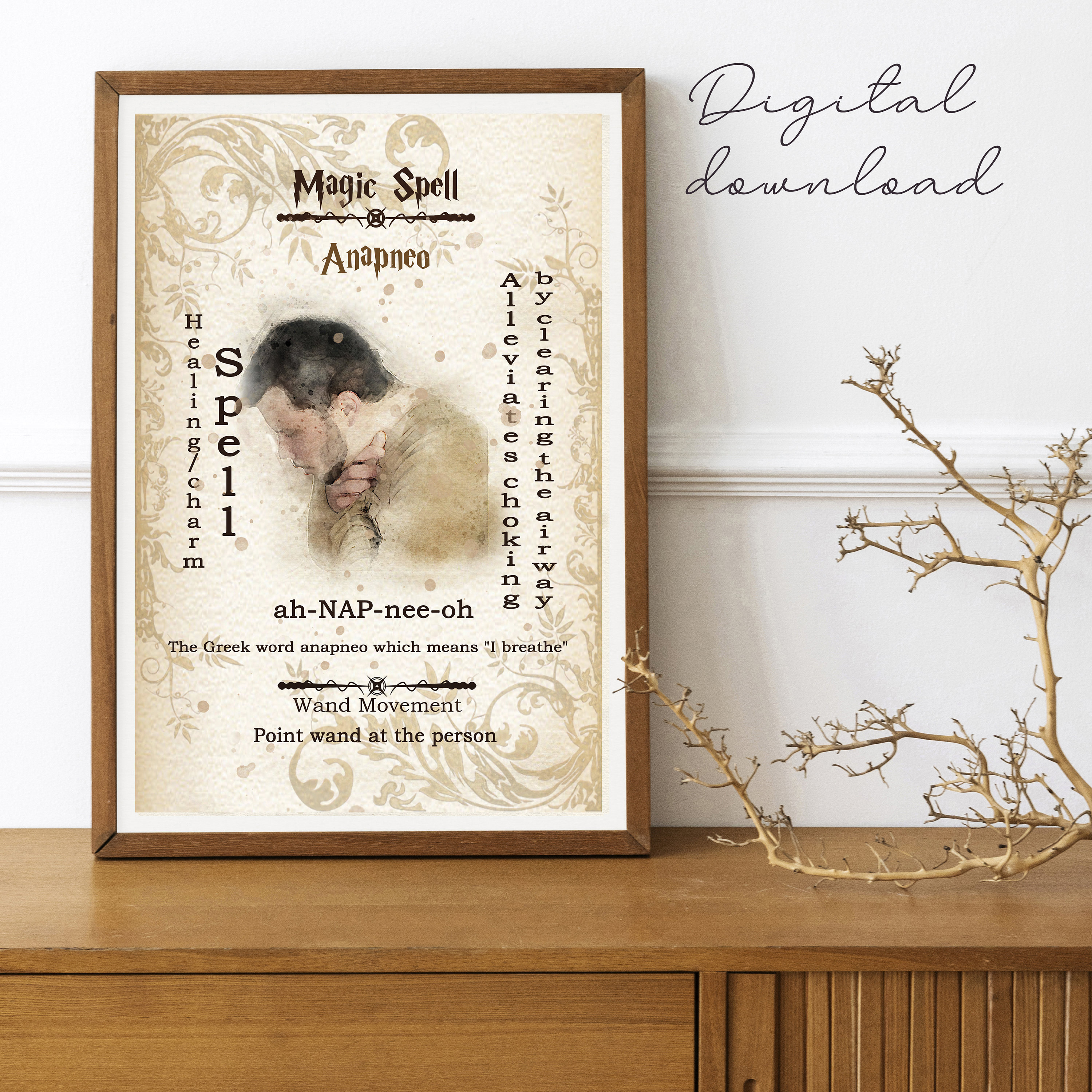 Wizard Poster, Magic Spell Poster, Wall Art, Magic School sold by Eric ...