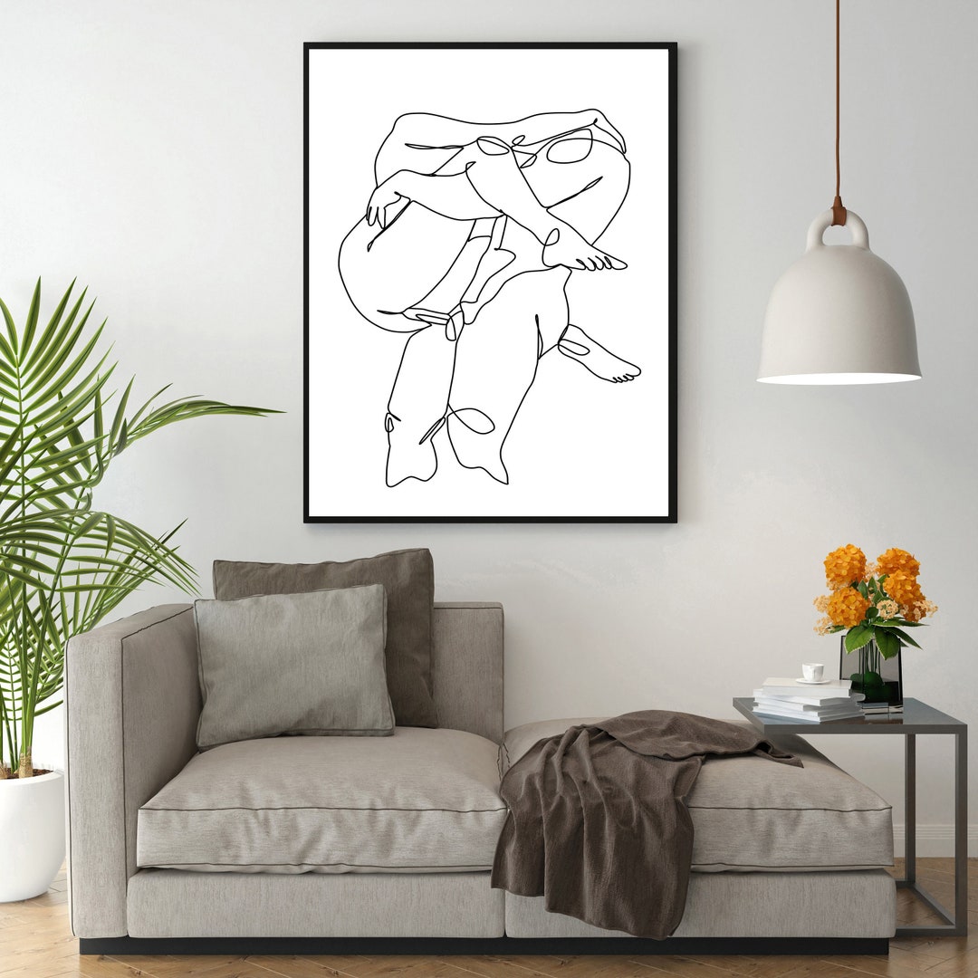 Couple Line Art Sexy Line Drawing Sexynude Art Erotic Line - Etsy UK