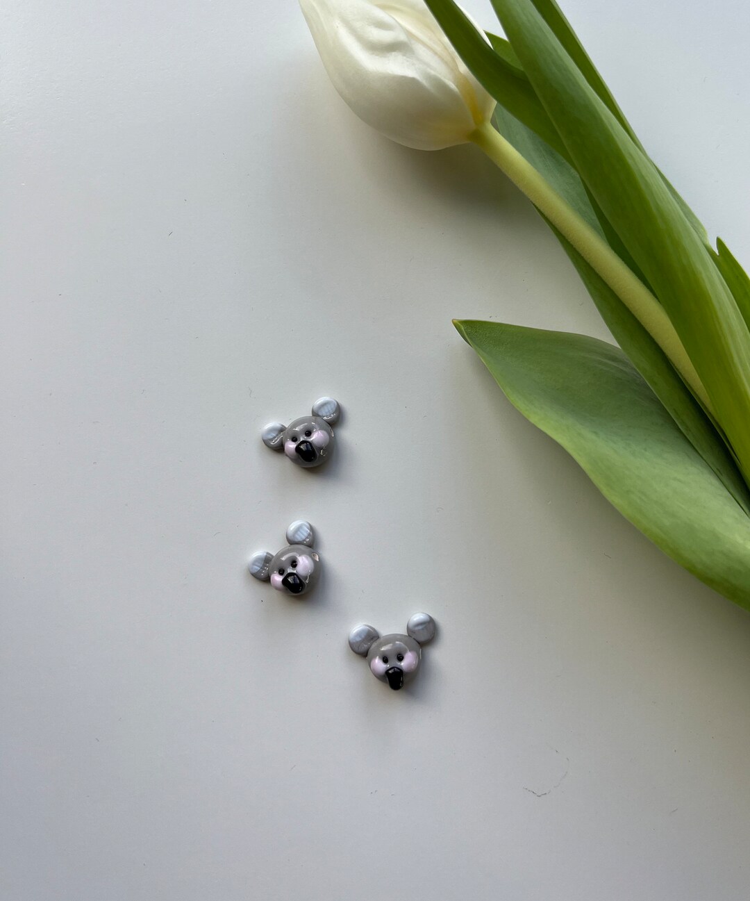 Murano Glass Handmade Cute Koala Beads - Etsy