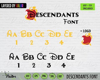 Descendants Ttf Font - Etsy
