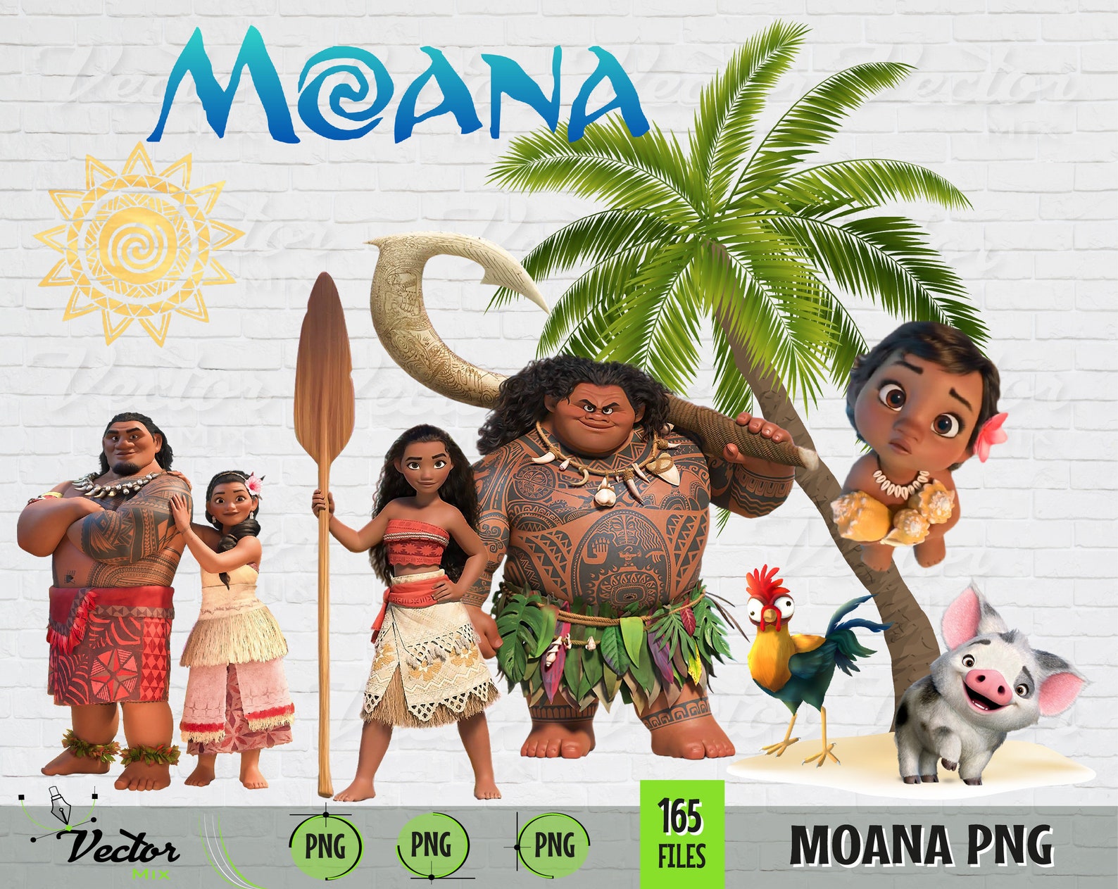 Moana PNG High Resolution Moana Clip Art Moana Bundle - Etsy