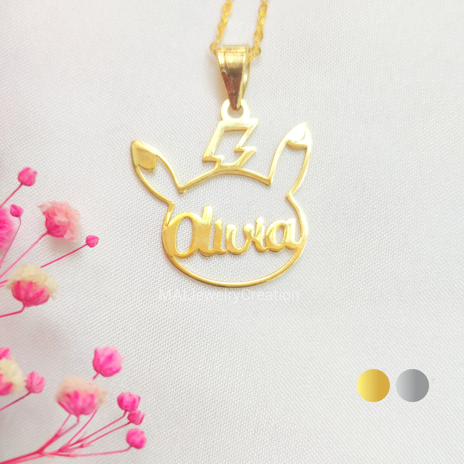 Pikachu Necklace Pikachu Pendant Pikachu Jewelry Custom - Etsy