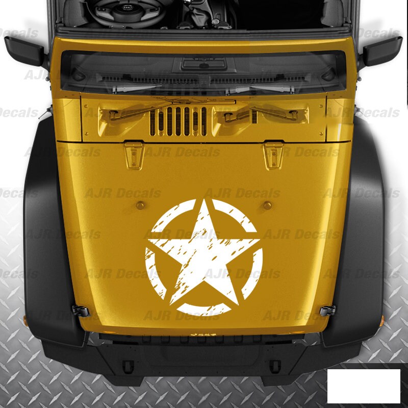 Star Decals Fits Jeep Wrangler Hood Sticker Vinyl in 6 Colors - Etsy
