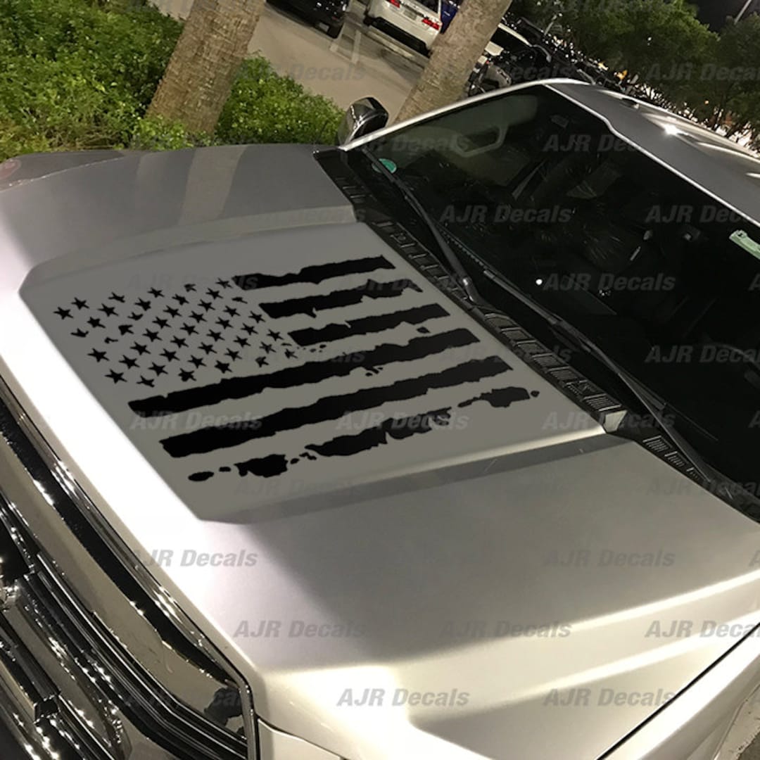USA American Flag Decals Fits Ford Front Hood Truck Sticker Vinyl in 6 ...