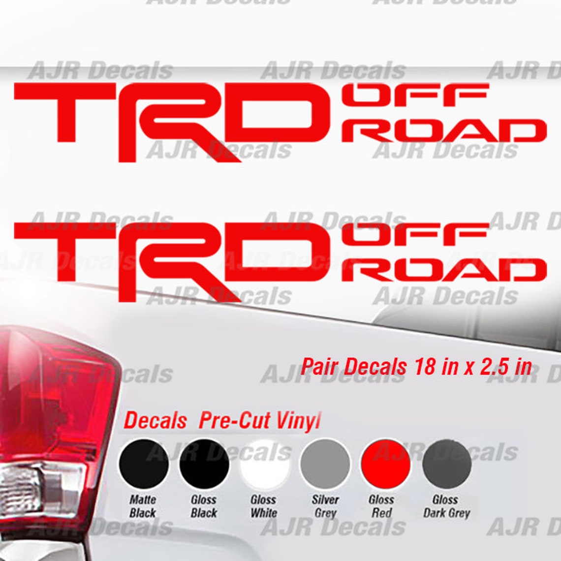 TRD off Road Racing Development Decals Fits Toyota Tacoma Tundra ...