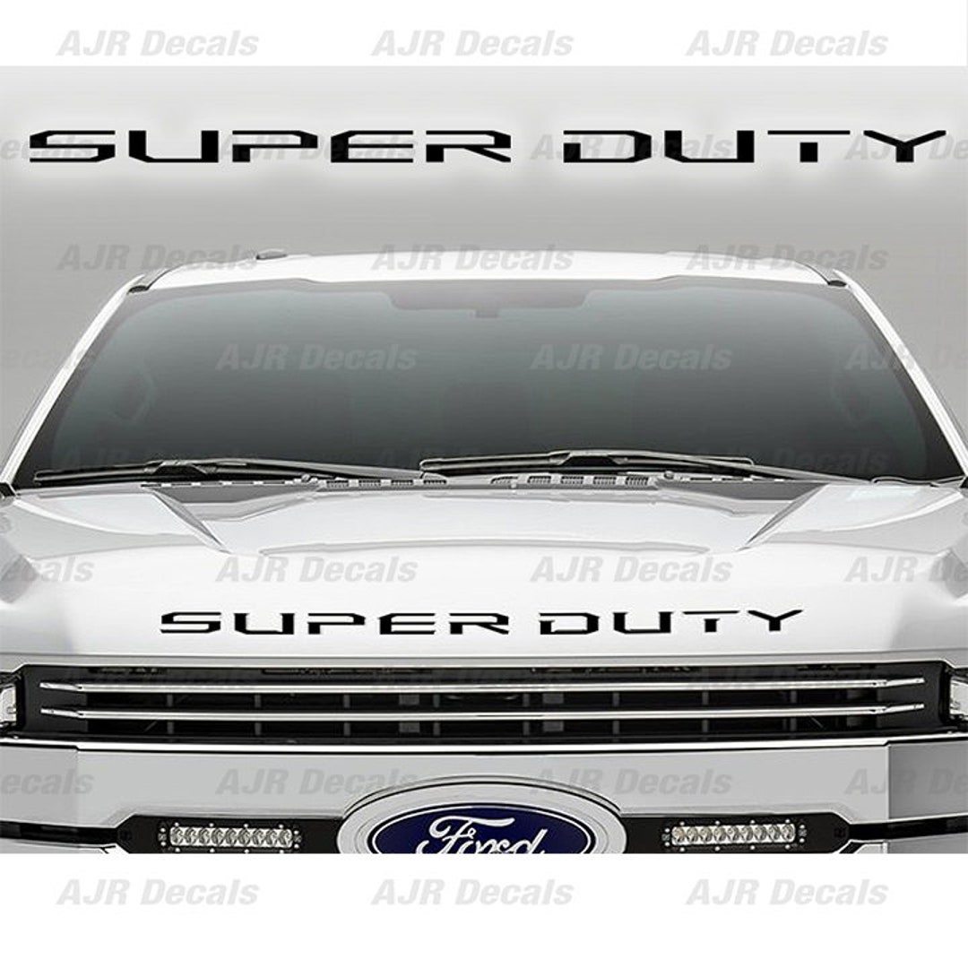 Super Duty Front Hood Decals Fit Ford Truck Sticker Vinyl in 6 Colors ...