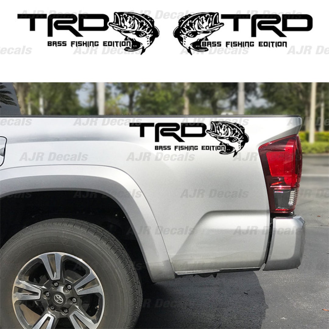 TRD Bass Fishing Racing Development Decals Fits Toyota Tacoma Tundra ...