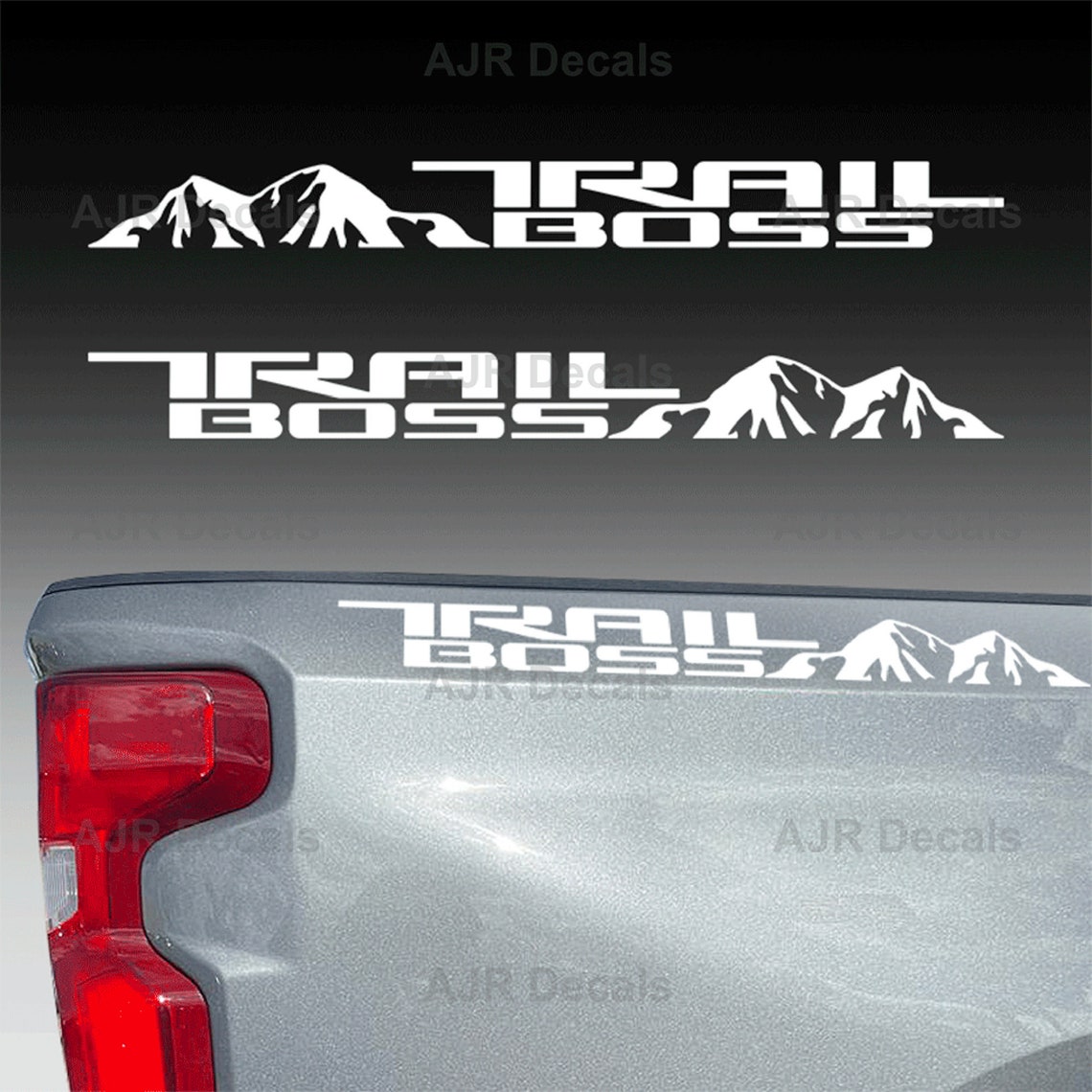 Trail Boss With Rocky Mountains Decals Fits Chevy Chevrolet | Etsy