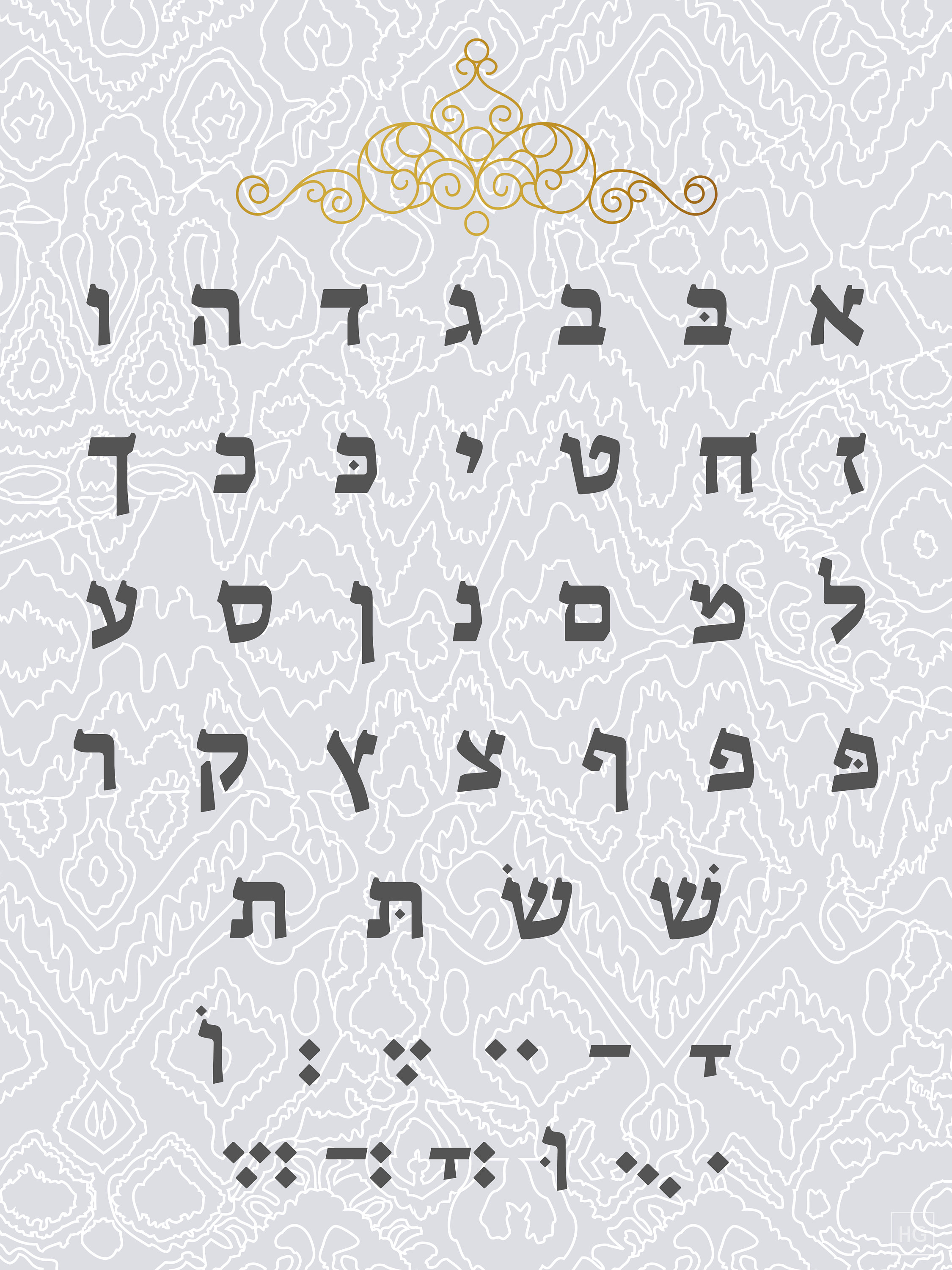 Alef Beis, Hebrew Alphabet, Jewish Wall Art - Etsy
