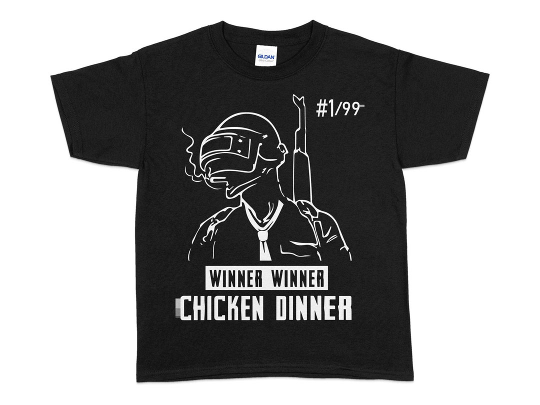 Number 1 Player Winner Chicken Dinner Gamer Kids Novelty Printed T ...