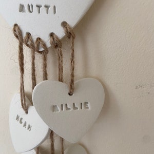 Handmade Personalised Clay Family Tree Heart Mother’s Day Gift Keepsake ...